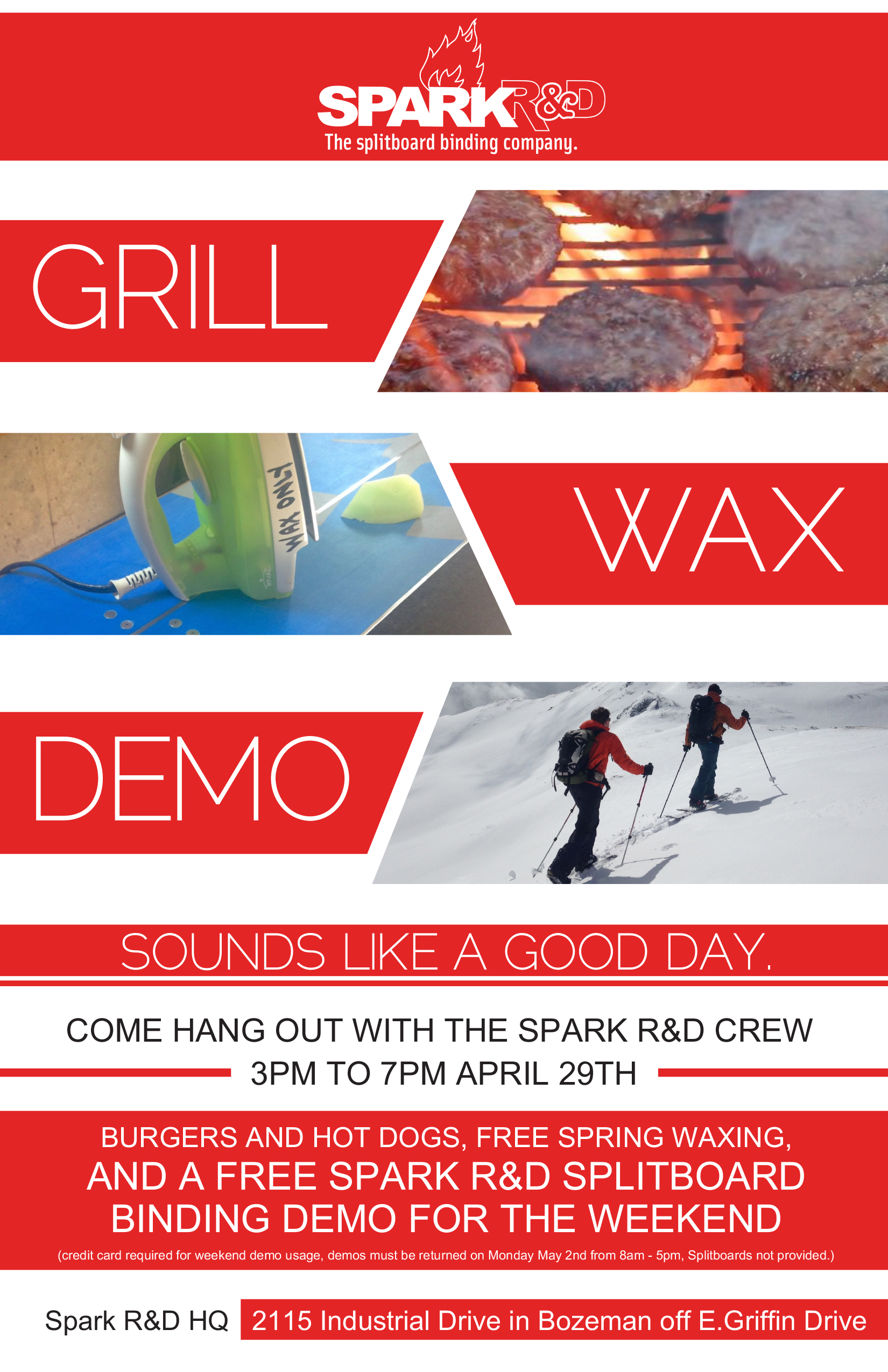 Spark R&D - Grill, Wax, & Demo - Spark R&D