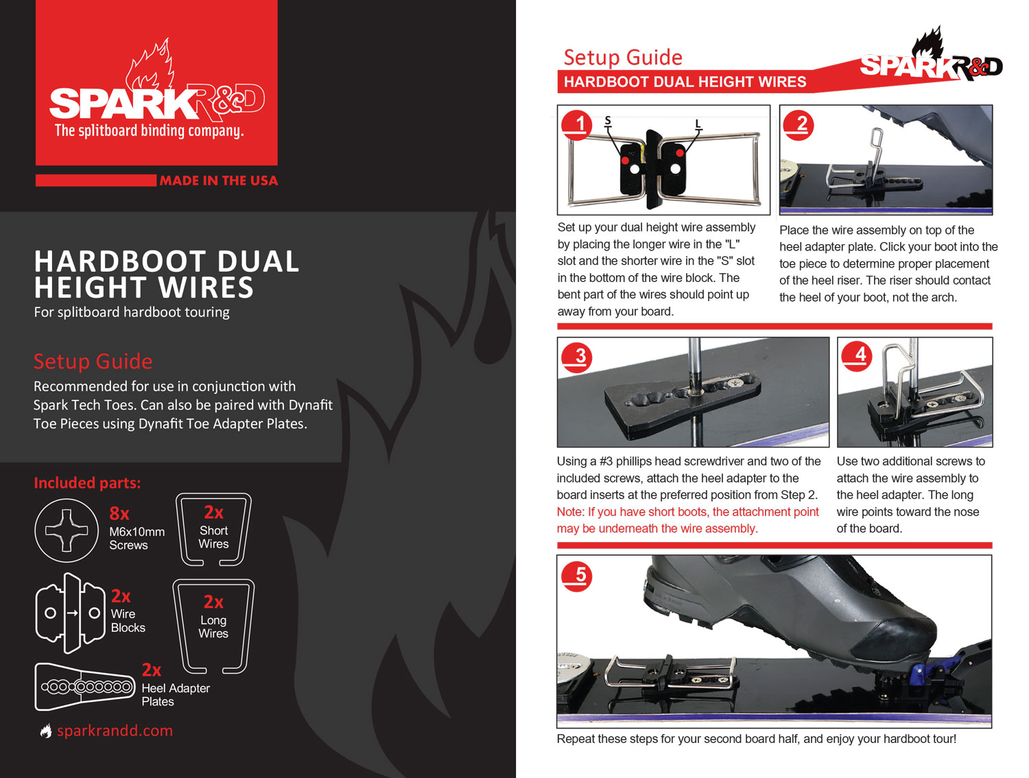 Hardboot Dual Height Wires - Spark R&D